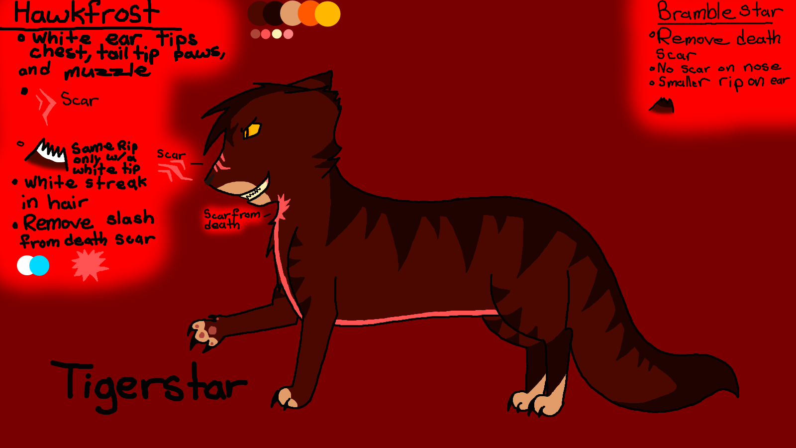 Tigerstar, Hawkfrost, and Bramblestar Ref by Snowfrost02 on DeviantArt