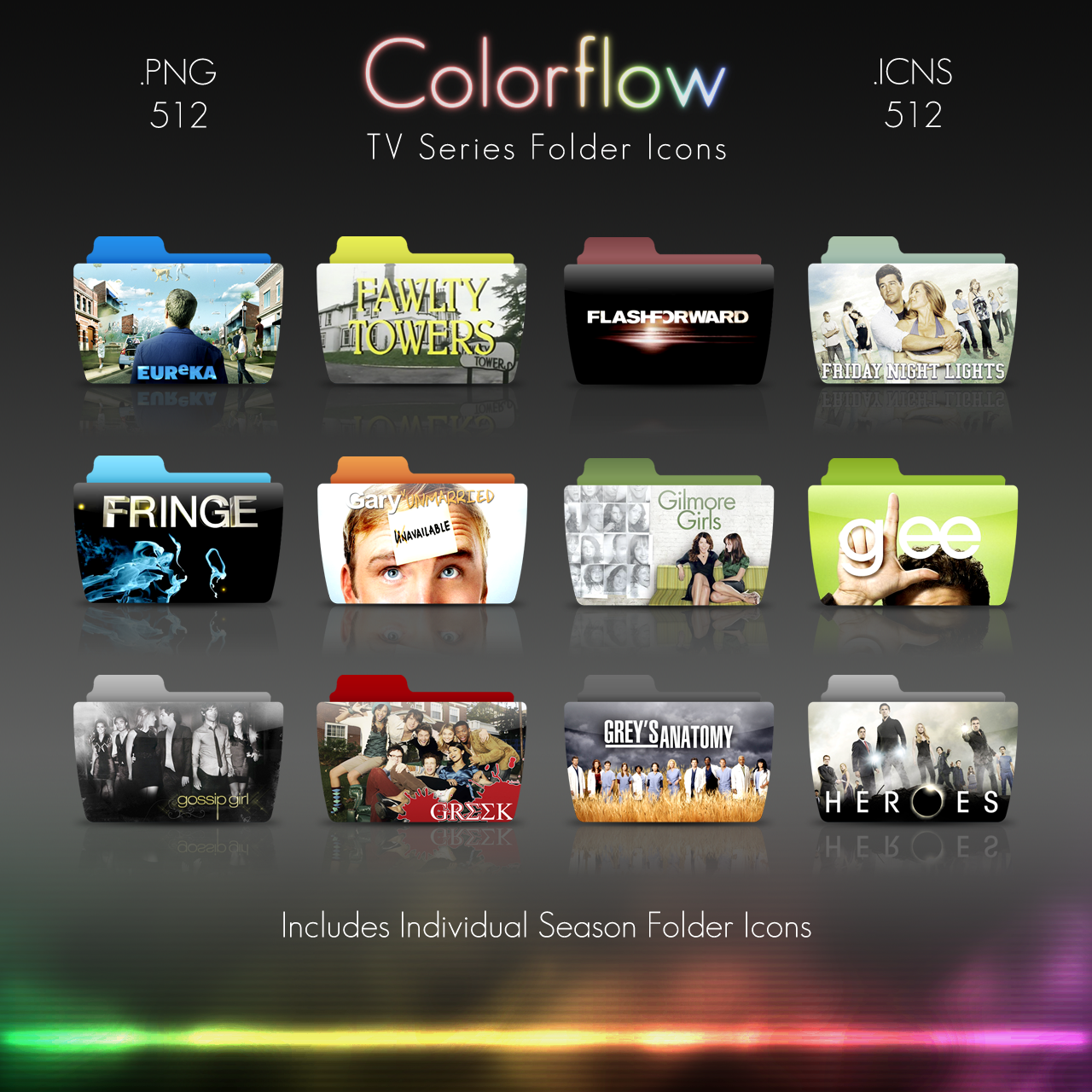 Colorflow TV Folder Icons 2 by Crazyfool16 on DeviantArt