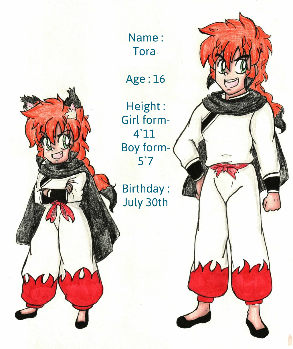 Tora character chart by KatBanks300 on DeviantArt