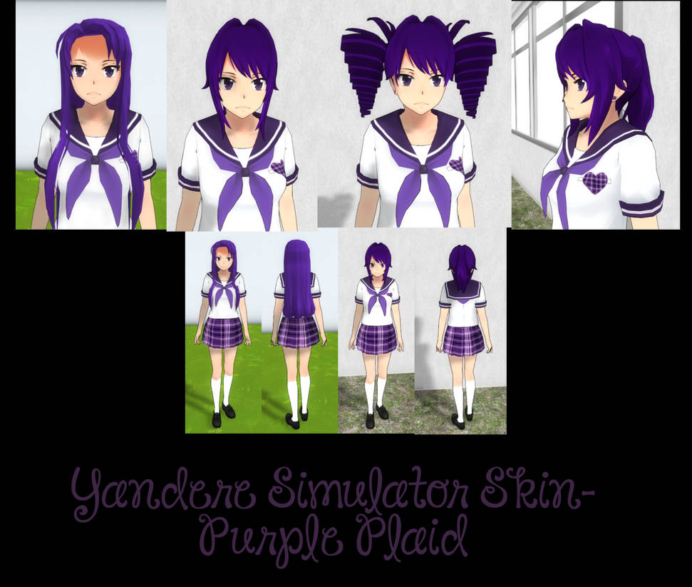 Yandere Simulator- Purple Plaid ZIP File by ImaginaryAlchemist on ...
