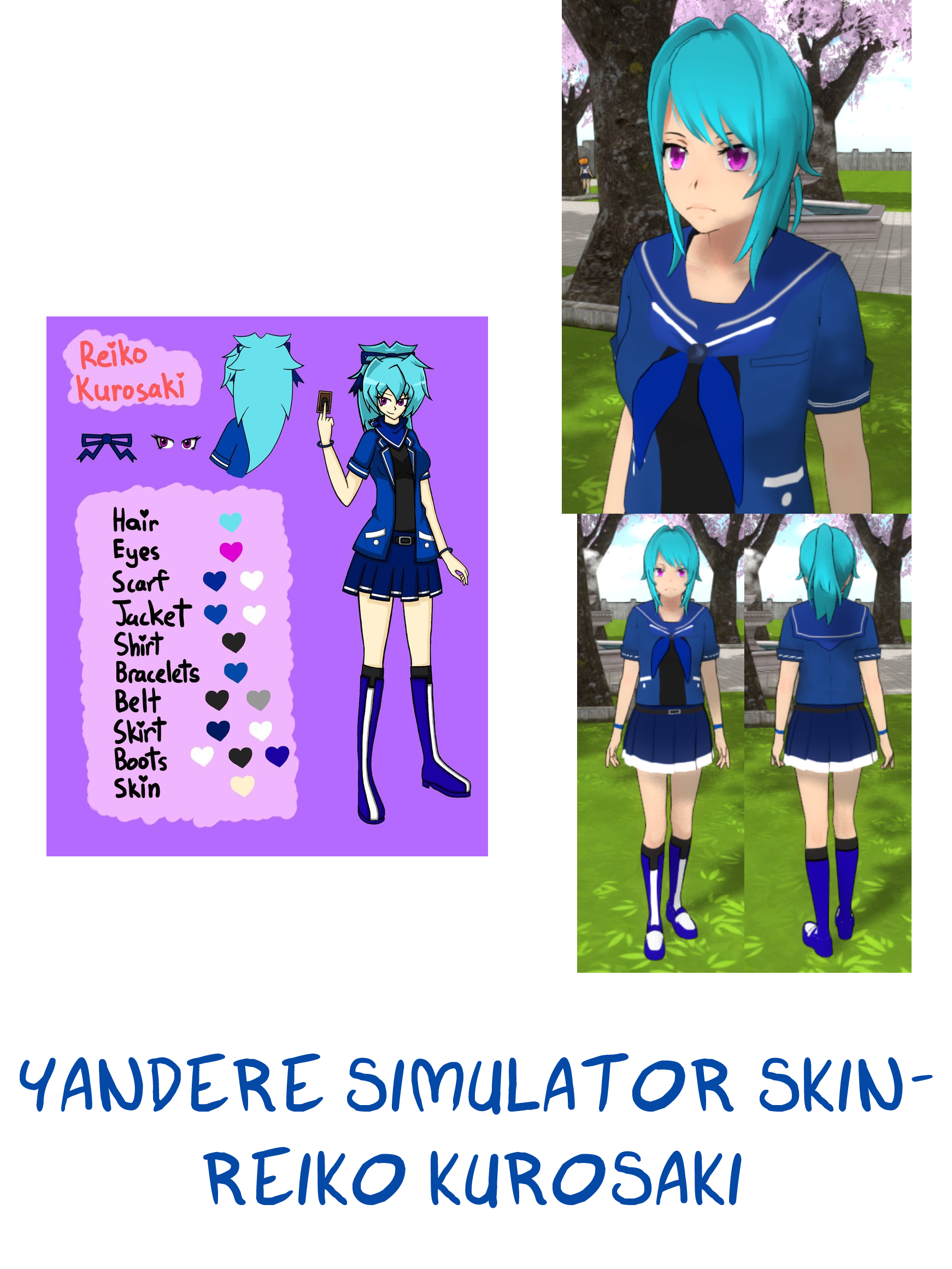 Yandere Simulator- Reiko Kurosaki Skin by ImaginaryAlchemist on DeviantArt