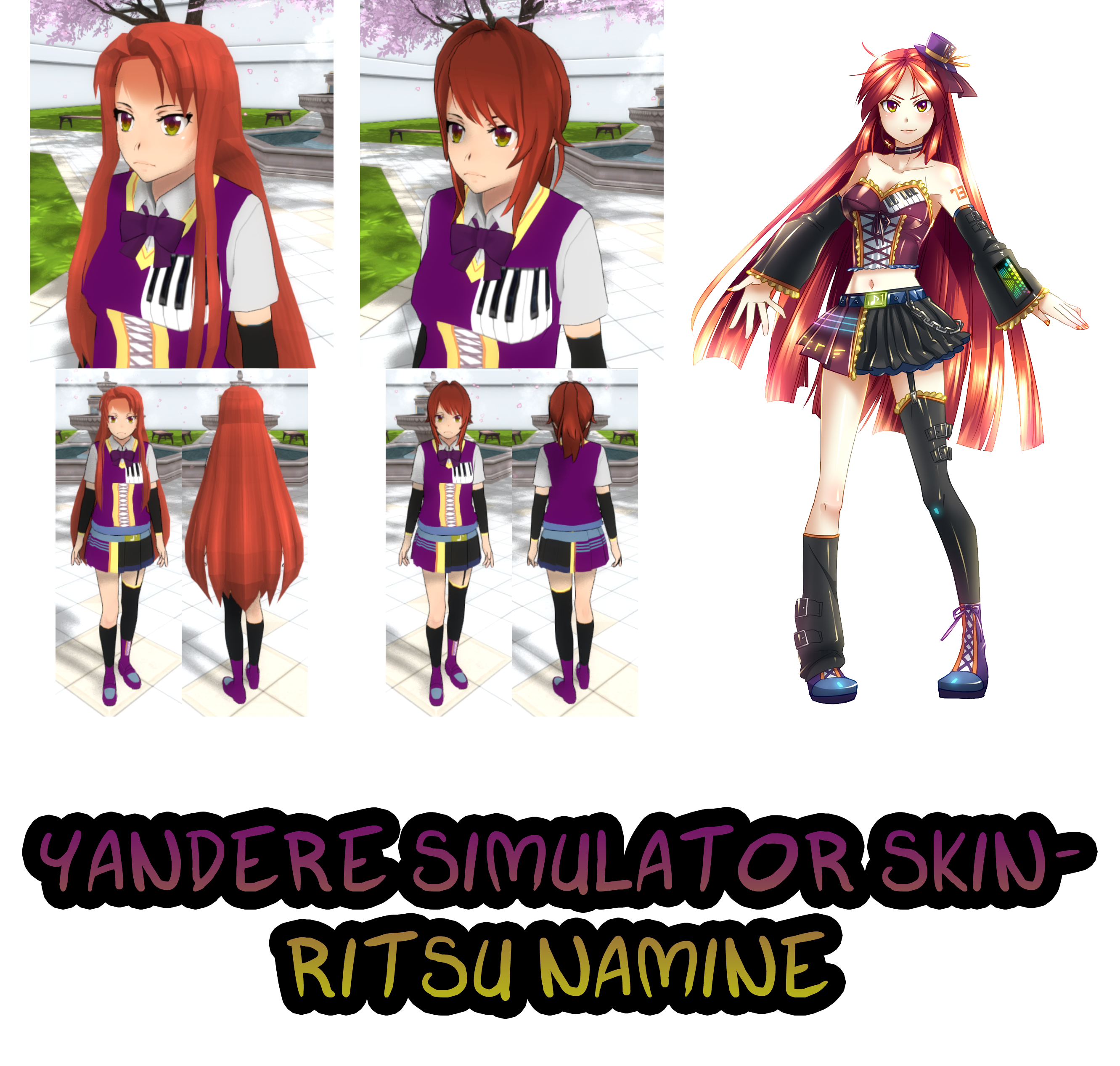 Yandere Simulator- Ritsu Namine Skin by ImaginaryAlchemist on DeviantArt