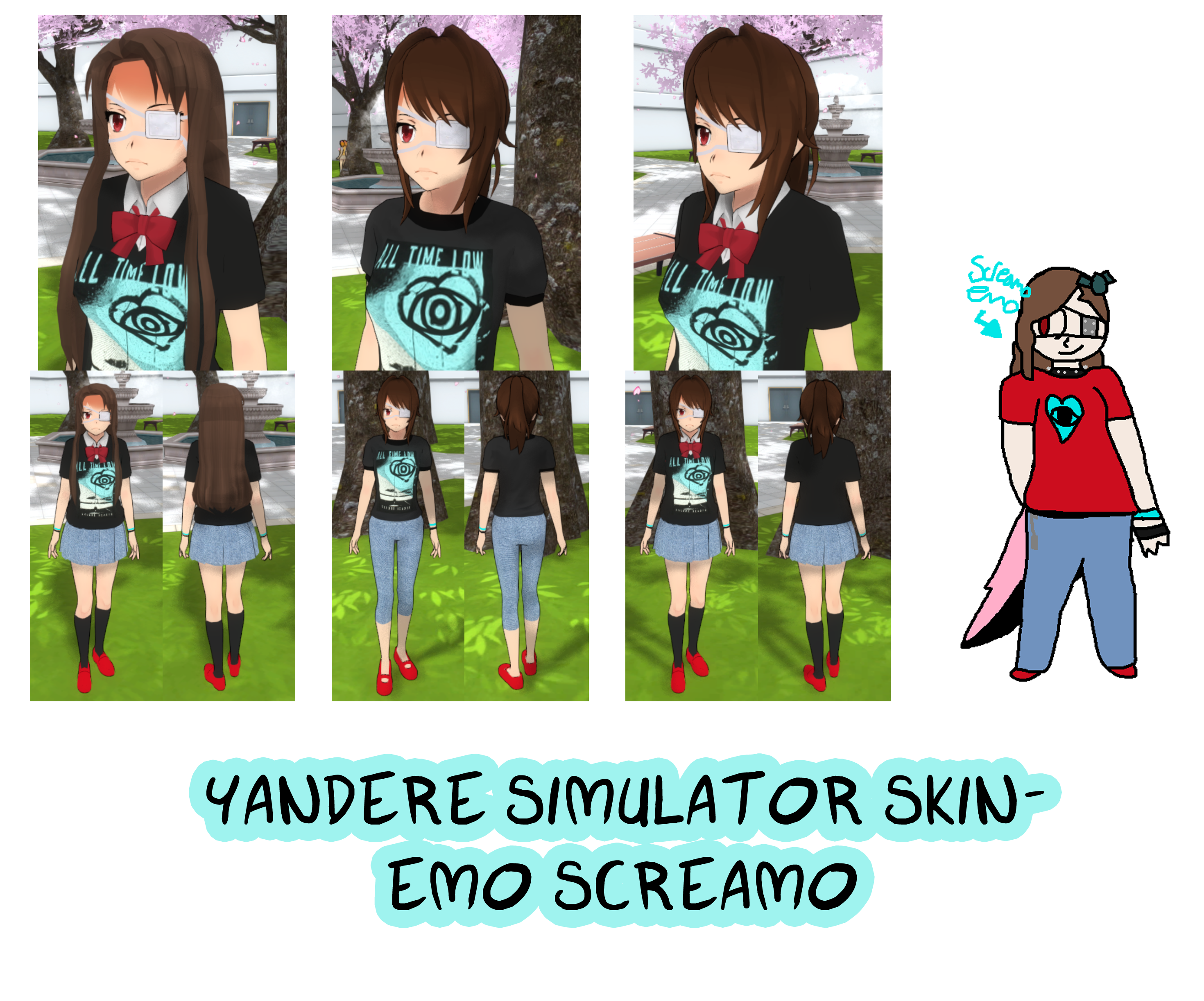 Yandere Simulator- Emo Screamo Skin by ImaginaryAlchemist on DeviantArt