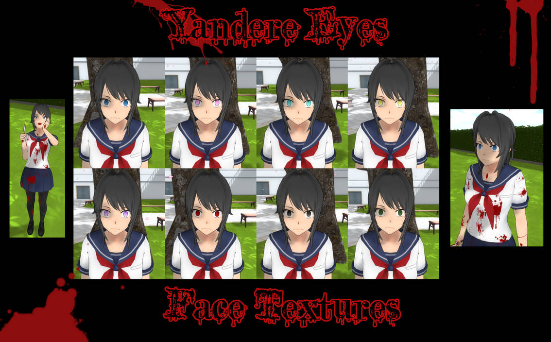 Yandere Eyes Face Textures by ImaginaryAlchemist on DeviantArt