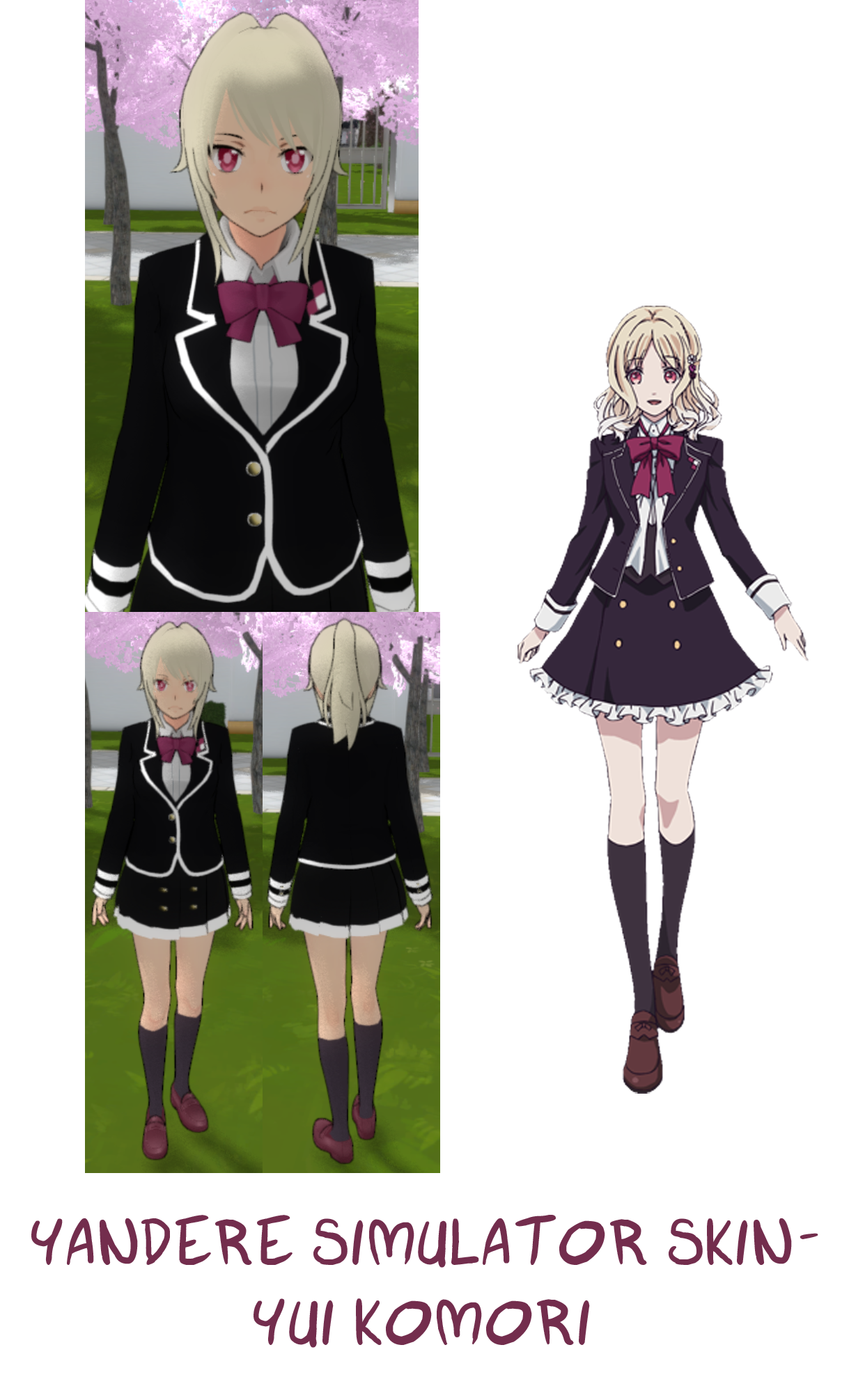 Yandere Simulator- Yui Komori Skin by ImaginaryAlchemist on DeviantArt