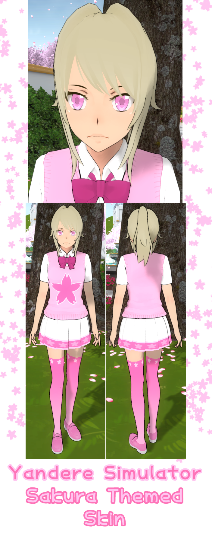 Yandere Simulator- Sakura Themed Skin by ImaginaryAlchemist on DeviantArt