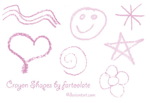 Crayon Shapes Brushes by fartoolate on DeviantArt