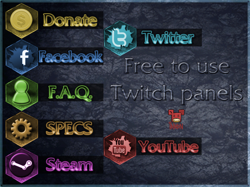 Free to use Twitch panels by MonkeyDTaikon on DeviantArt