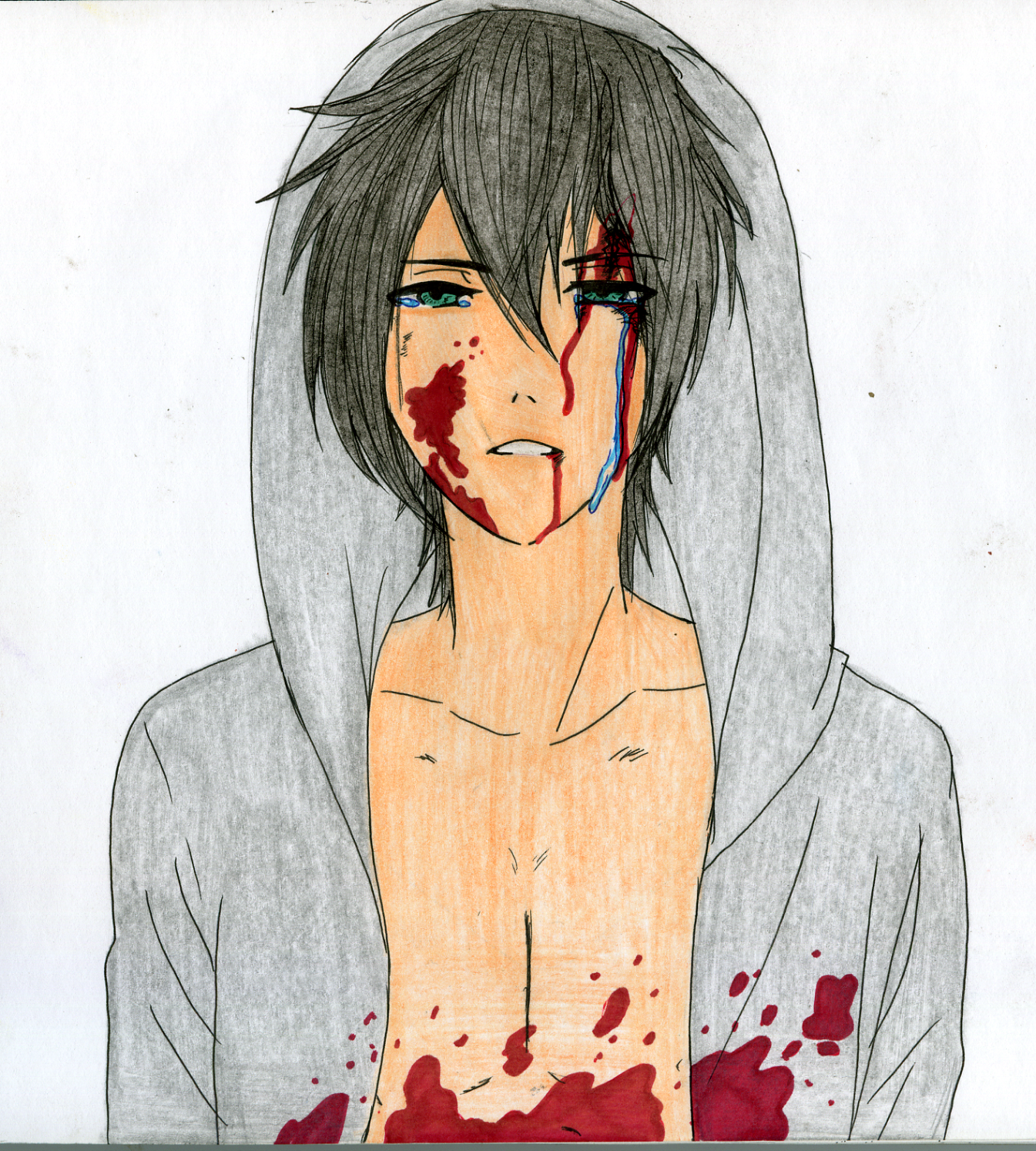 Anime / bloody guy by WolfLuna97 on DeviantArt