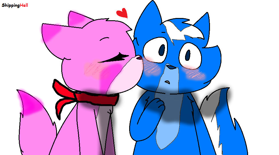 Volt X lucy (cheek kiss) by GODZILLA3000Da on DeviantArt