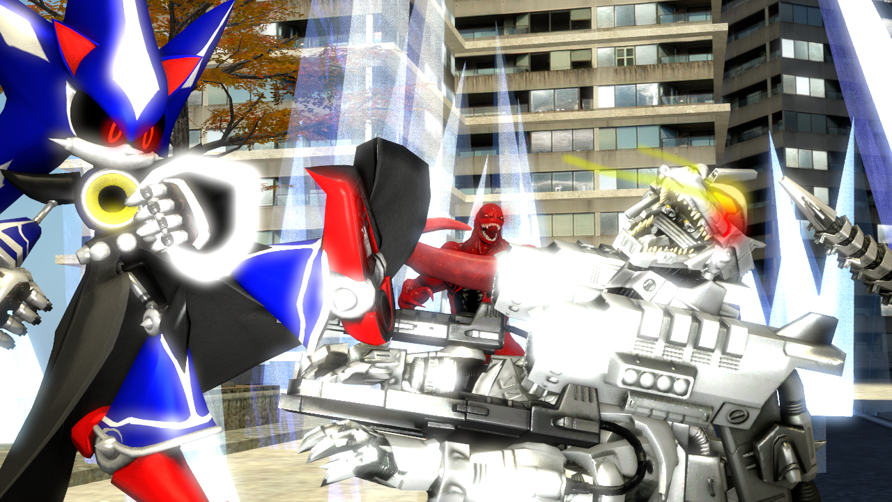 Kiryu Vs Red Venom and Neo Metal Sonic by GODZILLA3000Da on DeviantArt