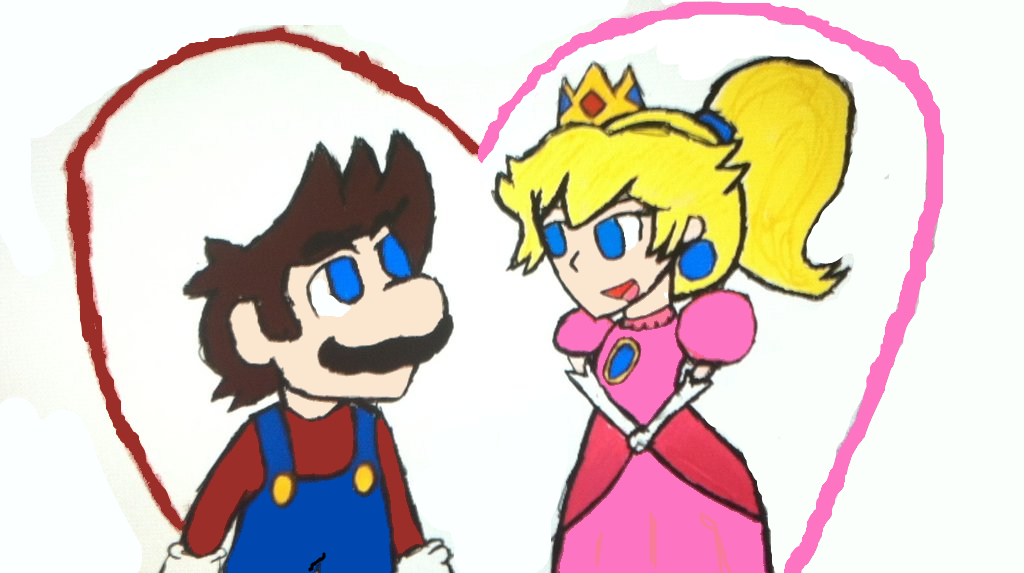 Mario and Peach by the-darkness2721 on DeviantArt
