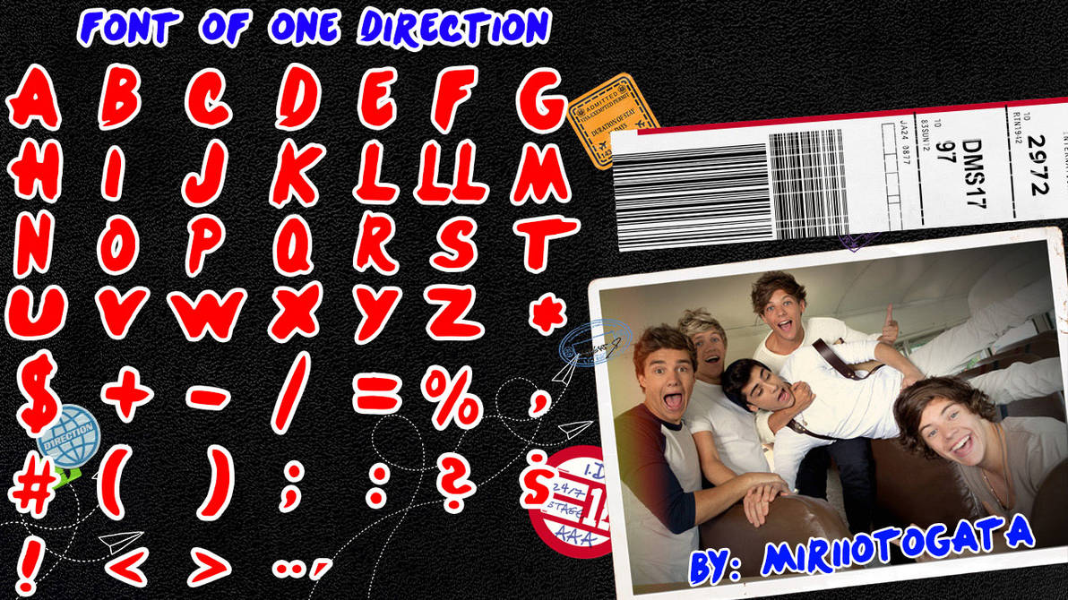 Fuente De One Direction by MiriioTogata on DeviantArt