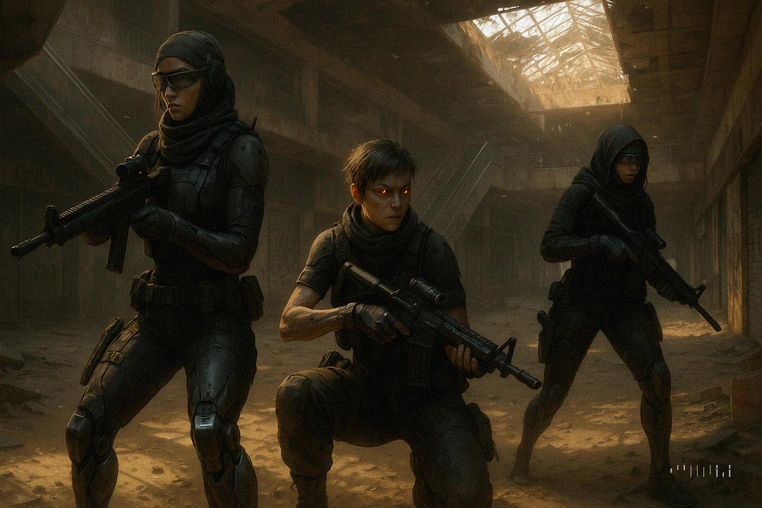 20250820 2337 Futuristic Soldier Patrol simple com by jemagomoen on ...