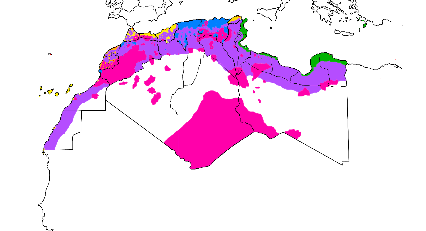 linguistical map of AH Maghreb by LoreC10 on DeviantArt