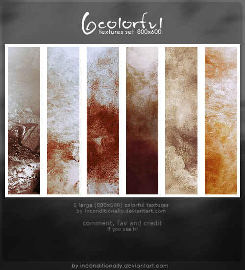 colorful 6 textures set by inconditionally on DeviantArt