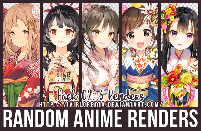 Anime Renders Pack 02 by ViviFloretta on DeviantArt