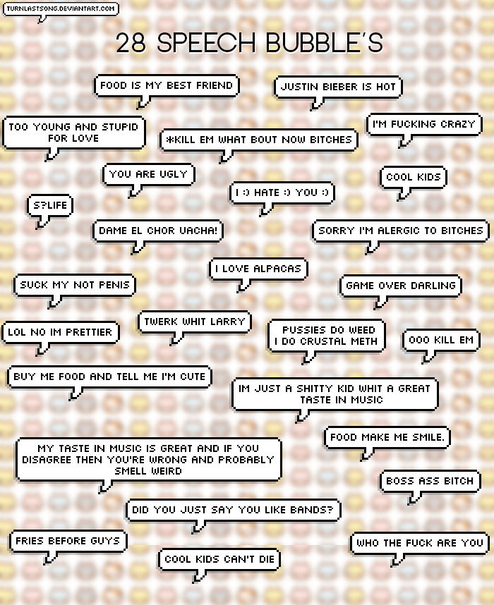 Speech Bubble's pack by turnlastsong on DeviantArt