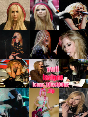Avril Lavigne icons .zip by socrazysocool on DeviantArt