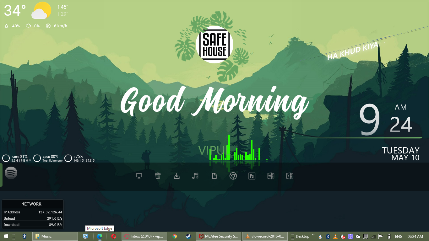 Wallpaper Rainmeter Skin 1.01 by vip890 on DeviantArt