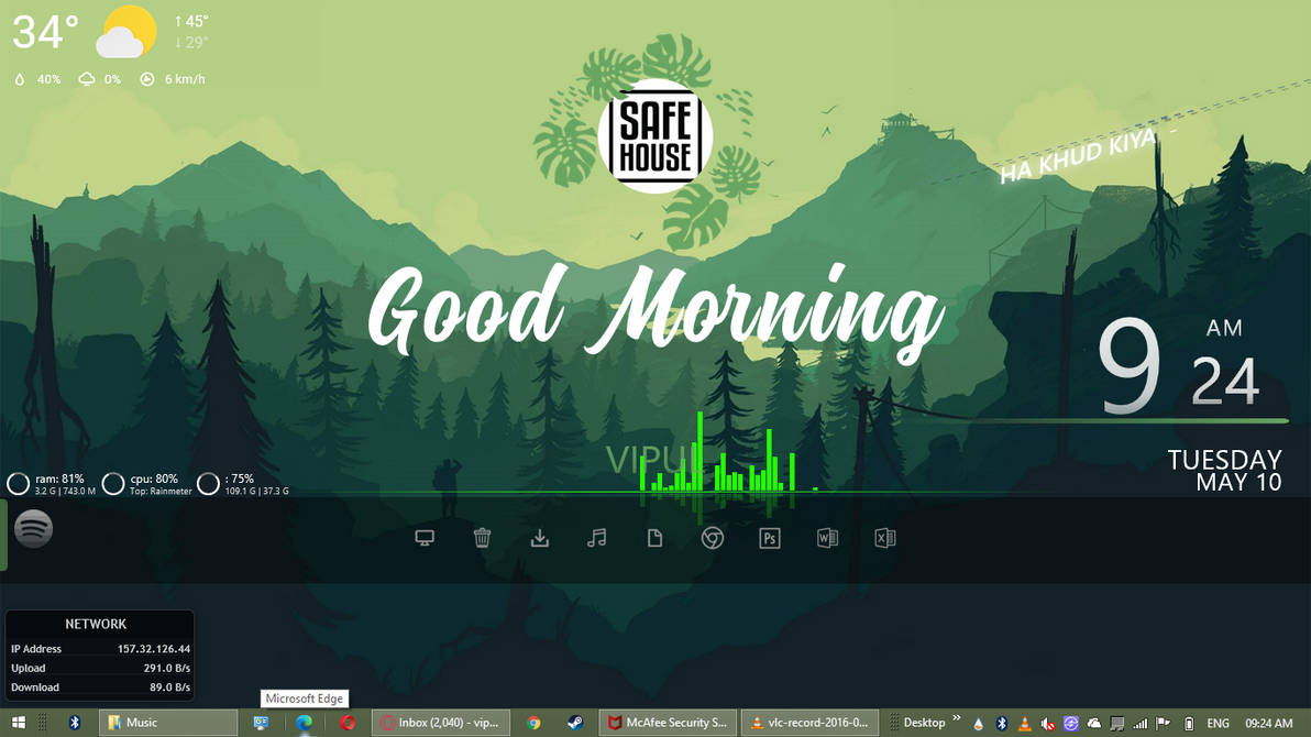 Wallpaper Rainmeter Skin 1.01 by vip890 on DeviantArt