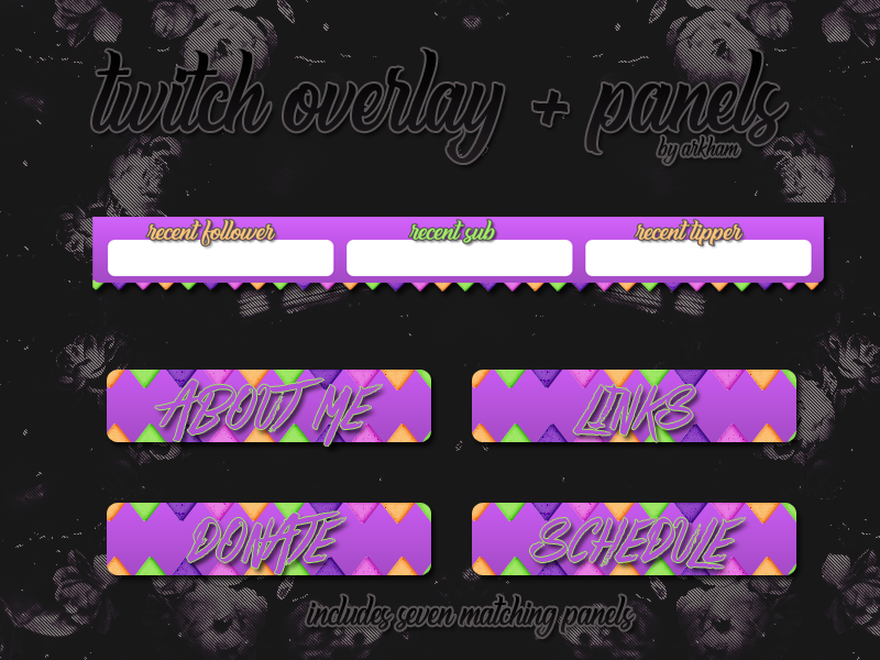 Circus Flags Twitch Overlay +Panels by Arkham-x on DeviantArt
