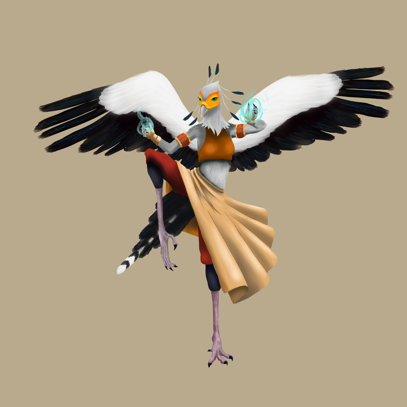 Monk Aarakocra by BlueEsquisse on DeviantArt