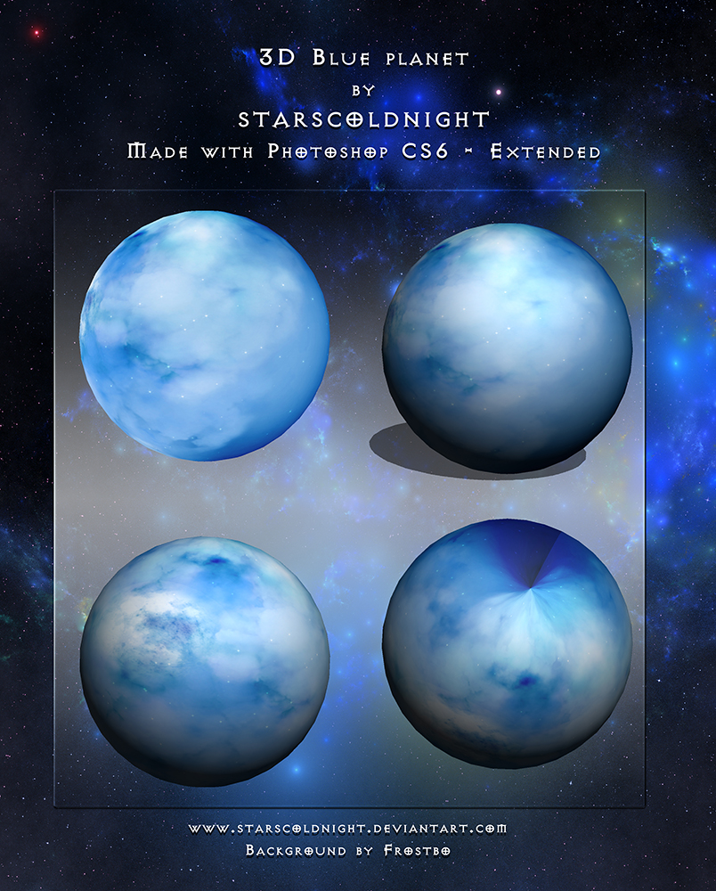3D Blue planet by StarsColdNight on DeviantArt