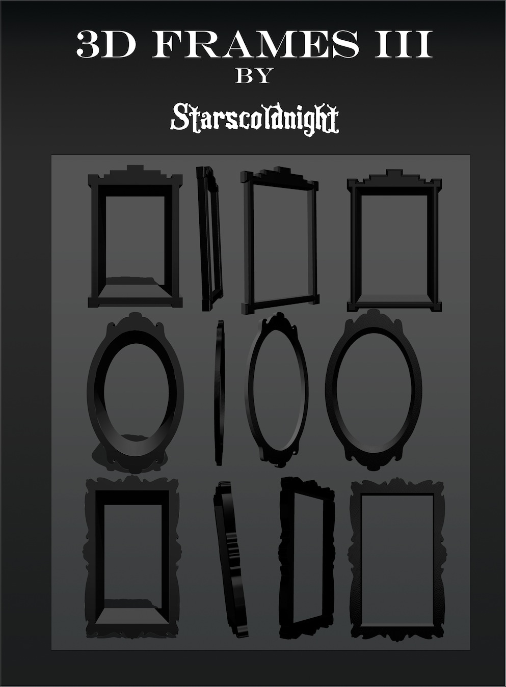 3D frames by starscoldnight by StarsColdNight on DeviantArt