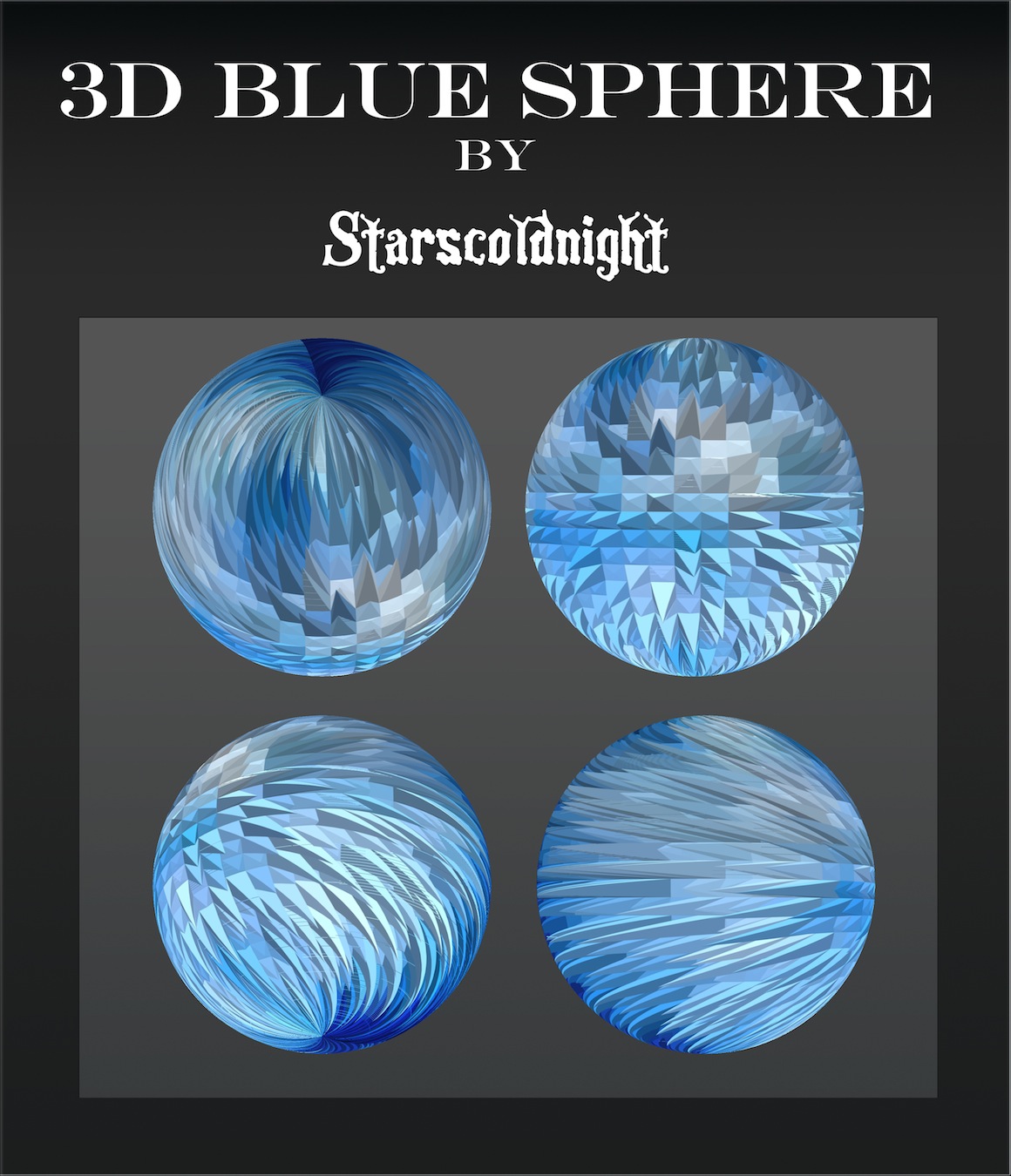 3D blue spheres 2 by starscoldnight by StarsColdNight on DeviantArt