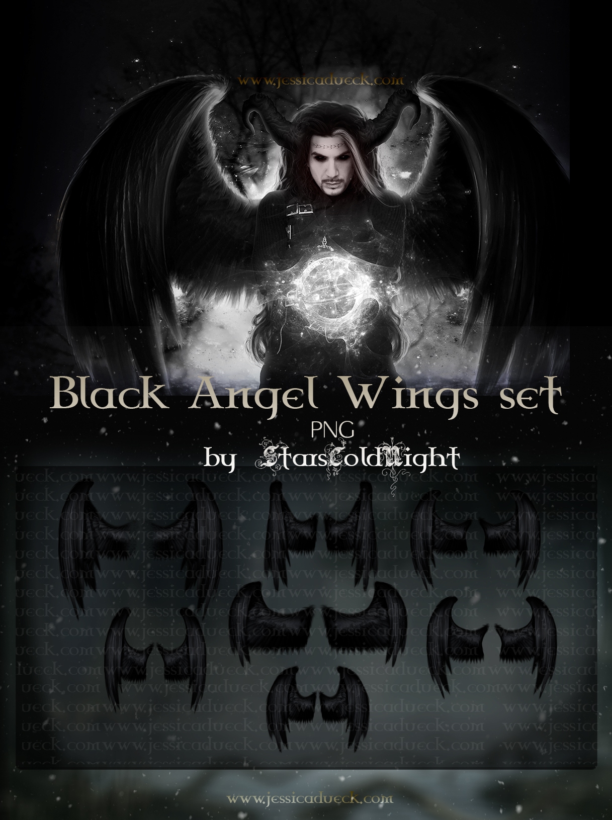 Black Wings Set By Starscoldnight by StarsColdNight on DeviantArt