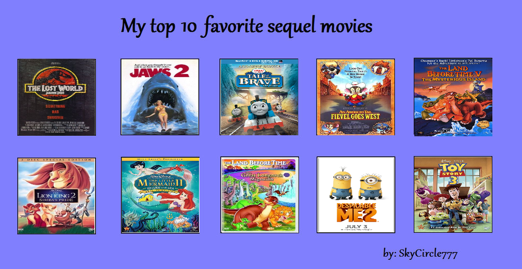My Top 10 Favorite Sequels by KPsaurusrex on DeviantArt
