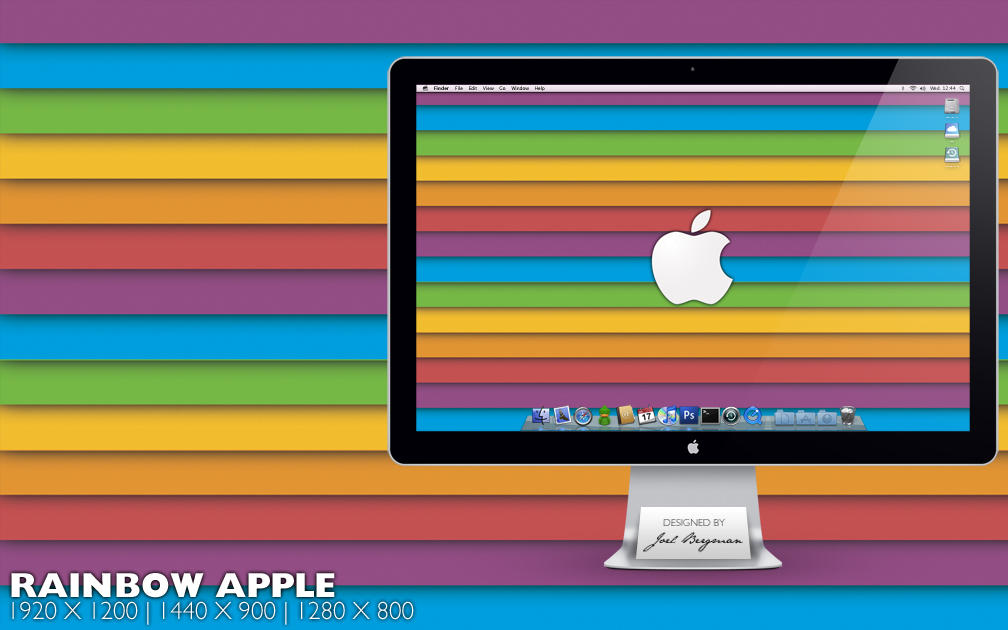 Rainbow Apple by RurouniVash on DeviantArt