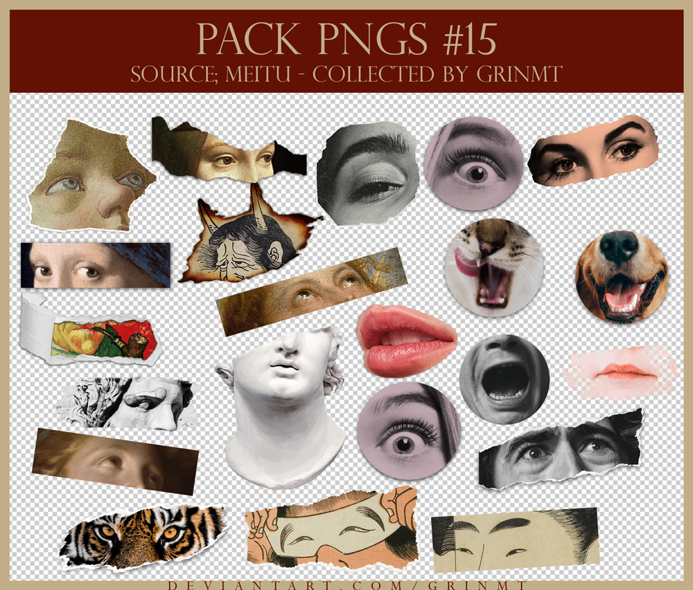 PACK PNGS #15: COLLAGE ART by GrinMT on DeviantArt