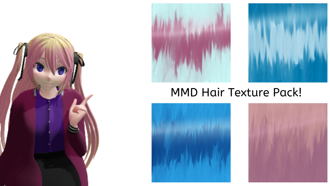 (MMD) Hair Texture Pack by ThePinkEclipse on DeviantArt