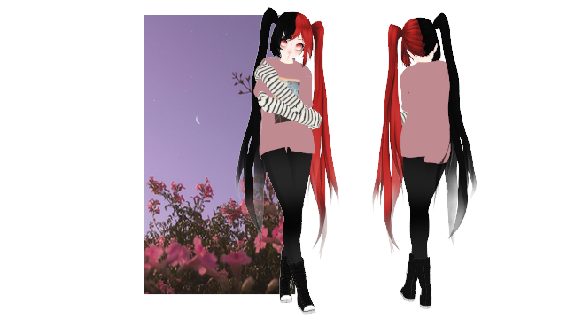 MMD OC model Rose by PeachTwsx on DeviantArt