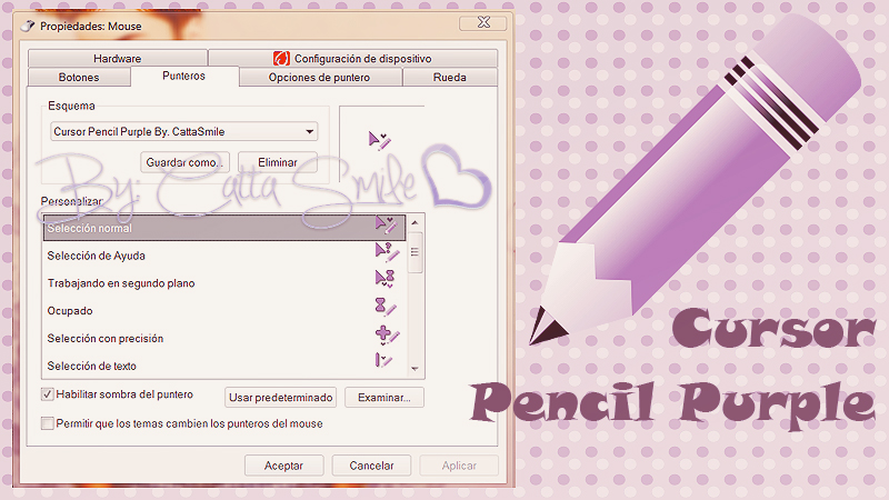 Cursor Purple Pencil by CattaHappySmile on DeviantArt