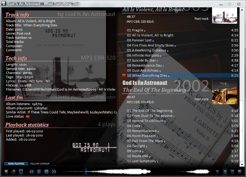 Band logos in foobar2000 by LithTech on DeviantArt