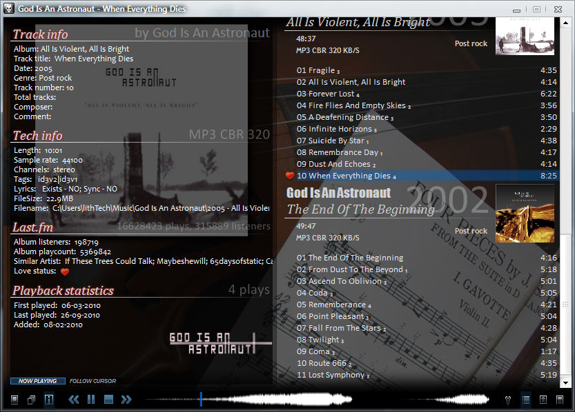 Band logos in foobar2000 by LithTech on DeviantArt