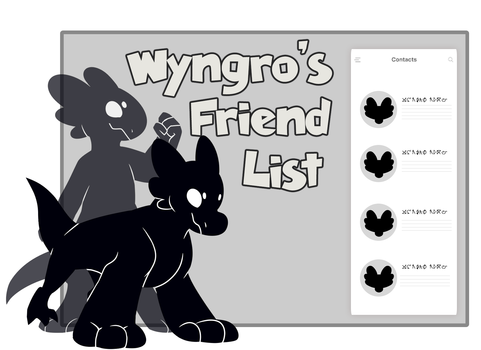 Friend List: TEMPLATE by Wyngrew on DeviantArt