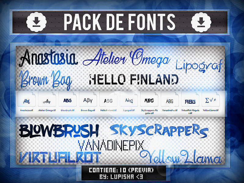 +FONTS PACK 4 by LupishaGreyDesigns on DeviantArt