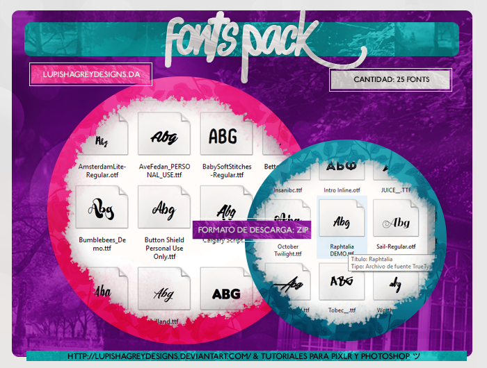 +FONTS PACK 15 by LupishaGreyDesigns on DeviantArt