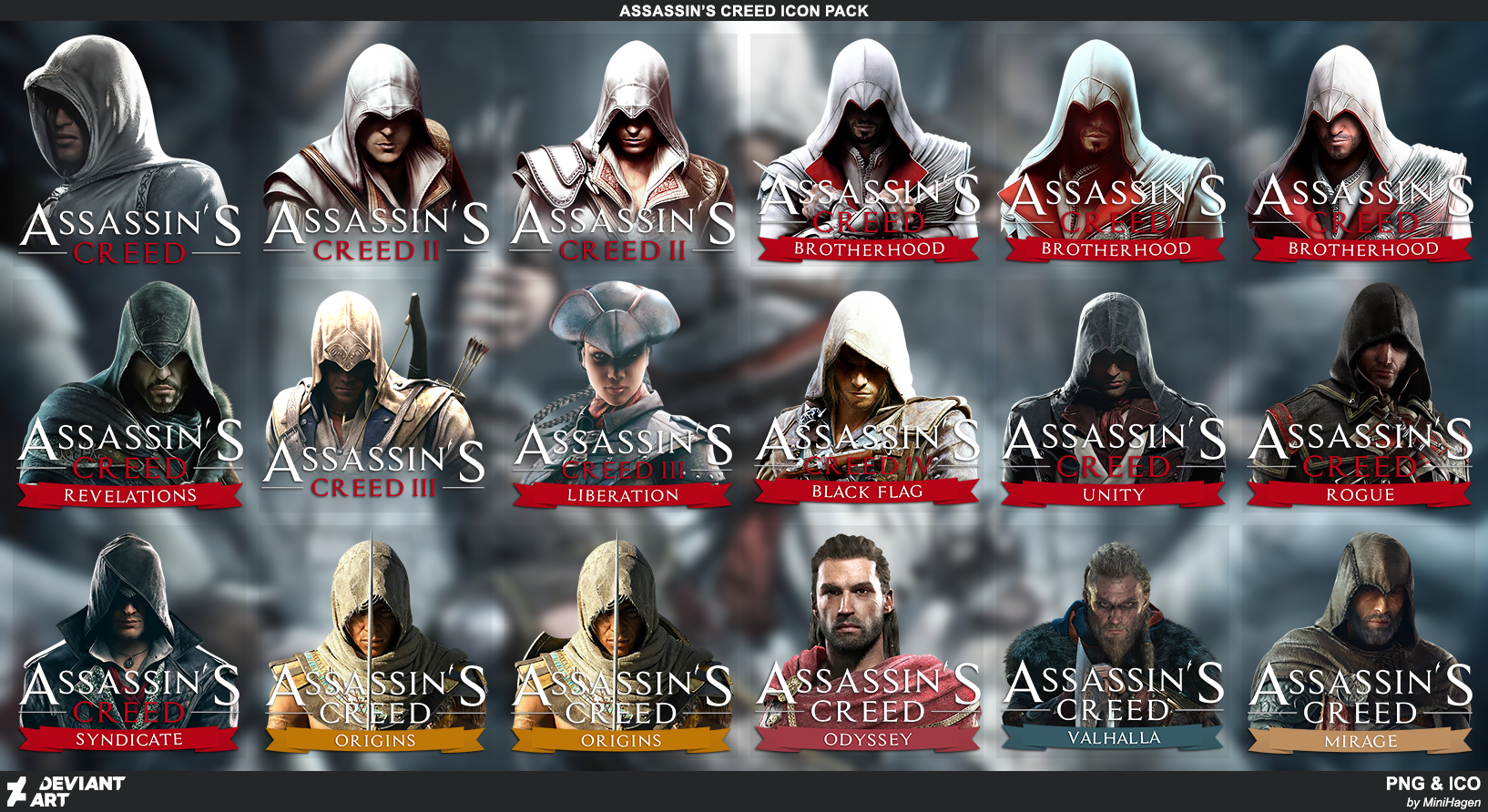 Assassin's Creed Icon Pack by MiniHagen on DeviantArt