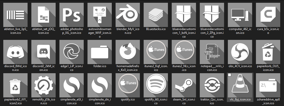 Grey Shadow Icon Pack - Additions by thecorruptmod on DeviantArt