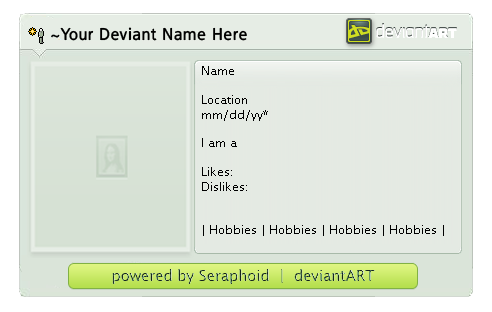 Deviant ID TEMPLATE by Seraphoid on DeviantArt