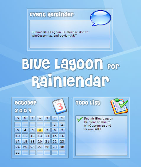 Blue Lagoon for Rainlendar by CaveBear on DeviantArt
