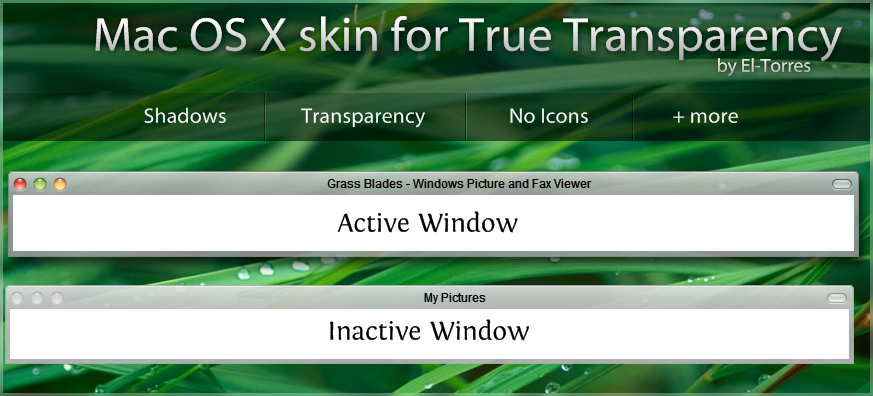 Mac OSX skin with shadow - TT by El-Torres on DeviantArt