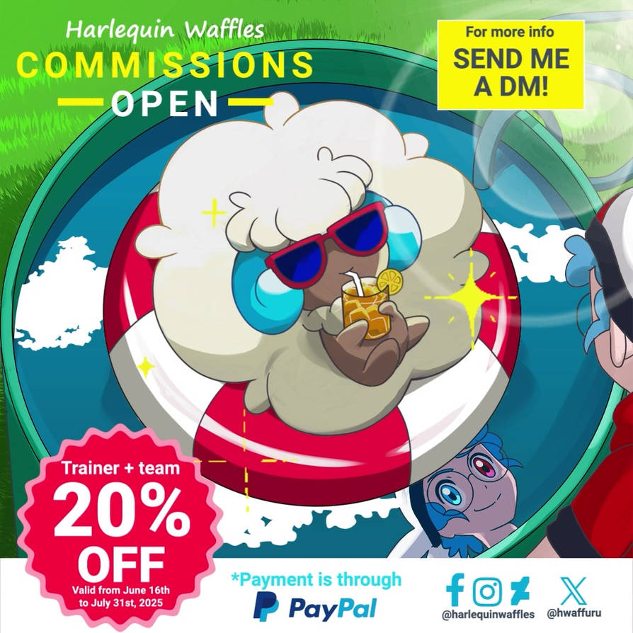 WHIMSICOTT AT THE BEACH? SUMMER PROMO! by HarlequinWaffles on DeviantArt