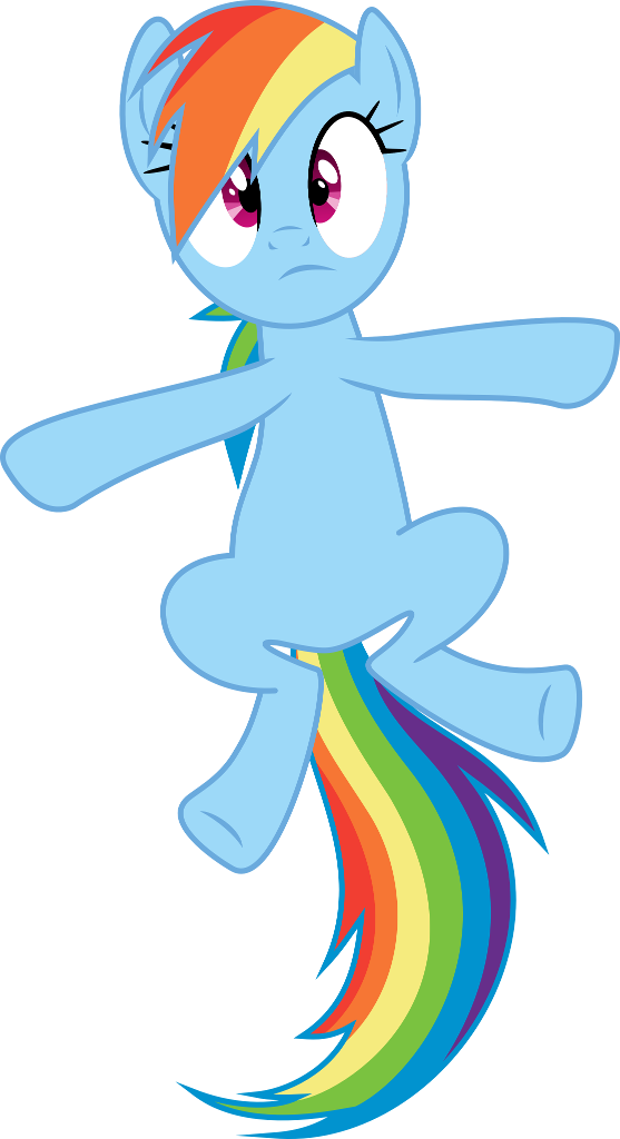 Confused Rainbow Dash lying on her back by KitCloudweaver on DeviantArt
