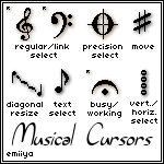 Musical Cursor Pack by Emiiya on DeviantArt